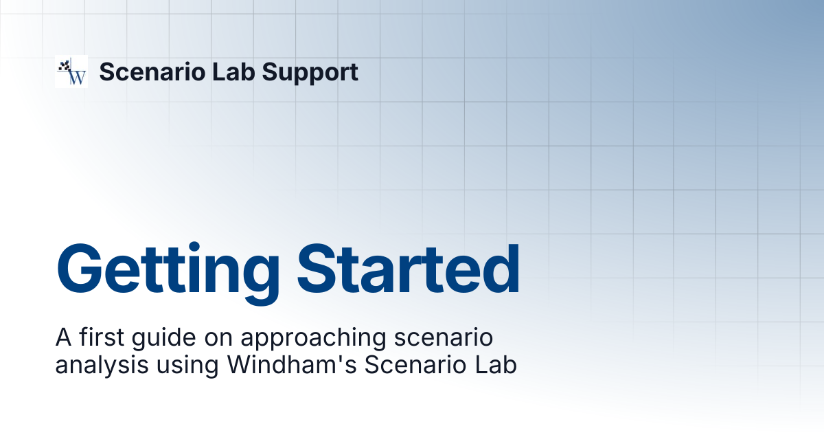 Getting Started | Scenario Lab Support
